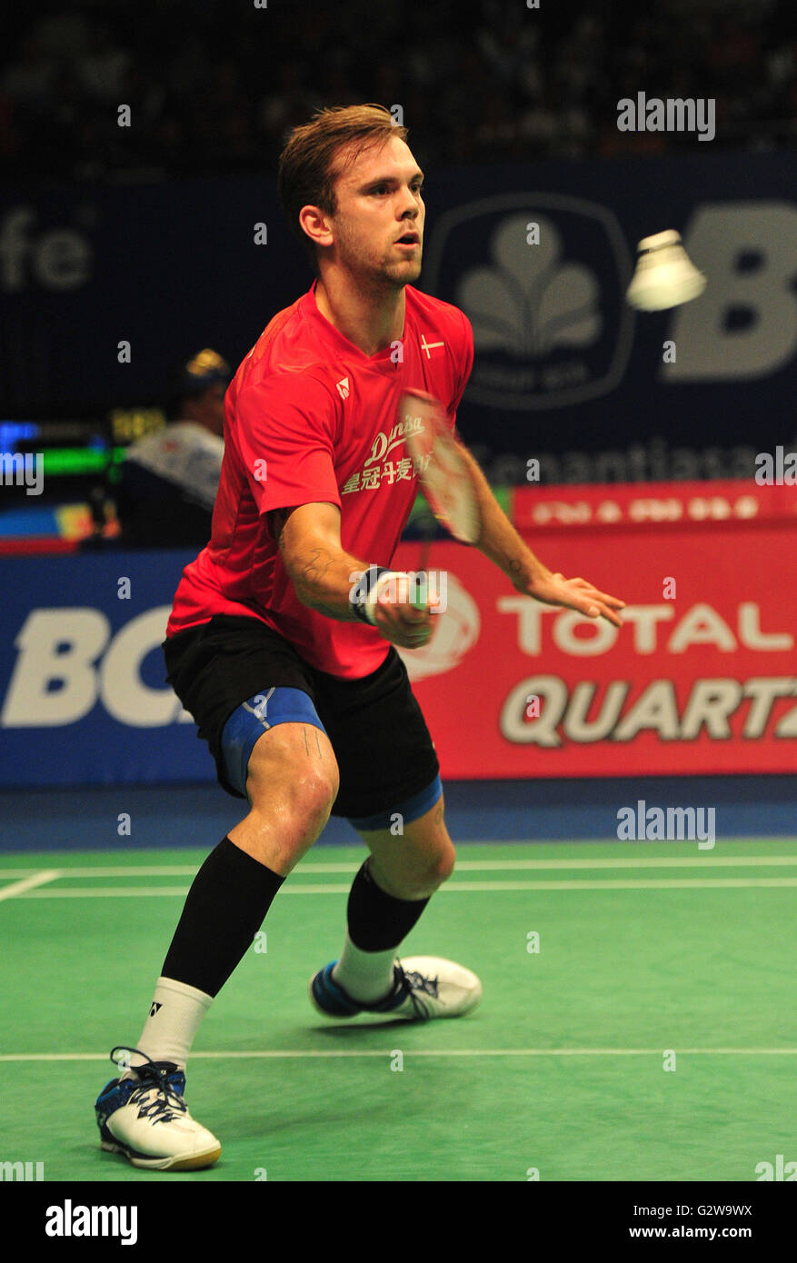 Jakarta, Indonesia. 3rd June, 2016. Jan O Jorgensen of Denmark competes ...