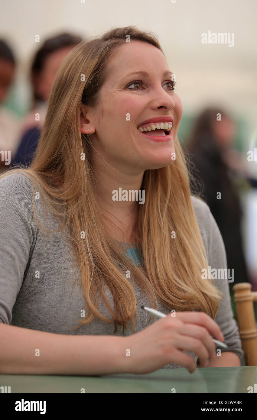 Hay on Wye. Friday 03 June 2016 Laura Bates signs copies of her book ...