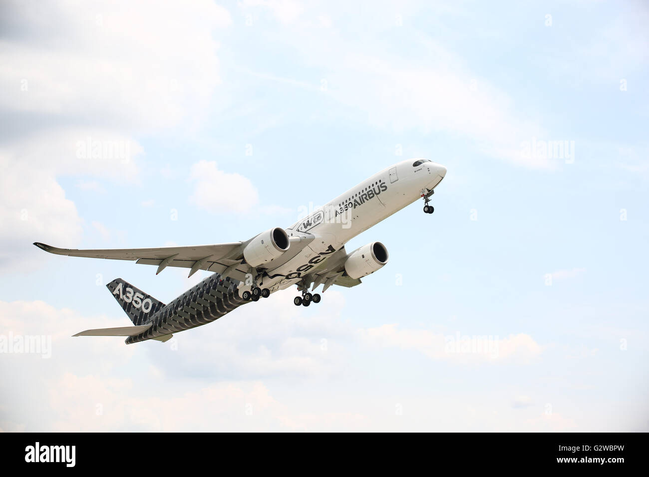 Berlin, Germany, 2nd June, 2016: Airbus presents latest aircraft A350X ...