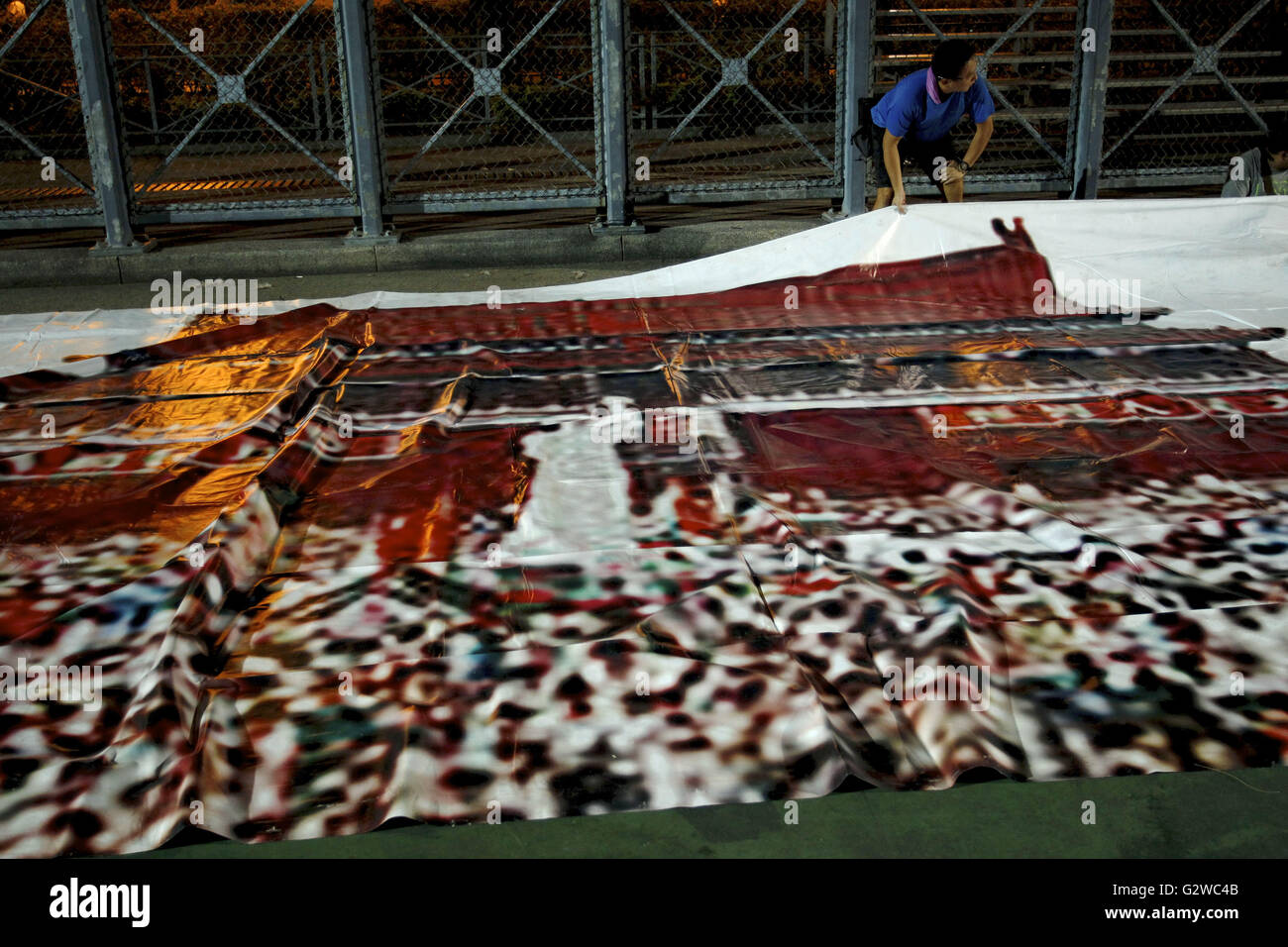 Banner hoist hi-res stock photography and images - Alamy