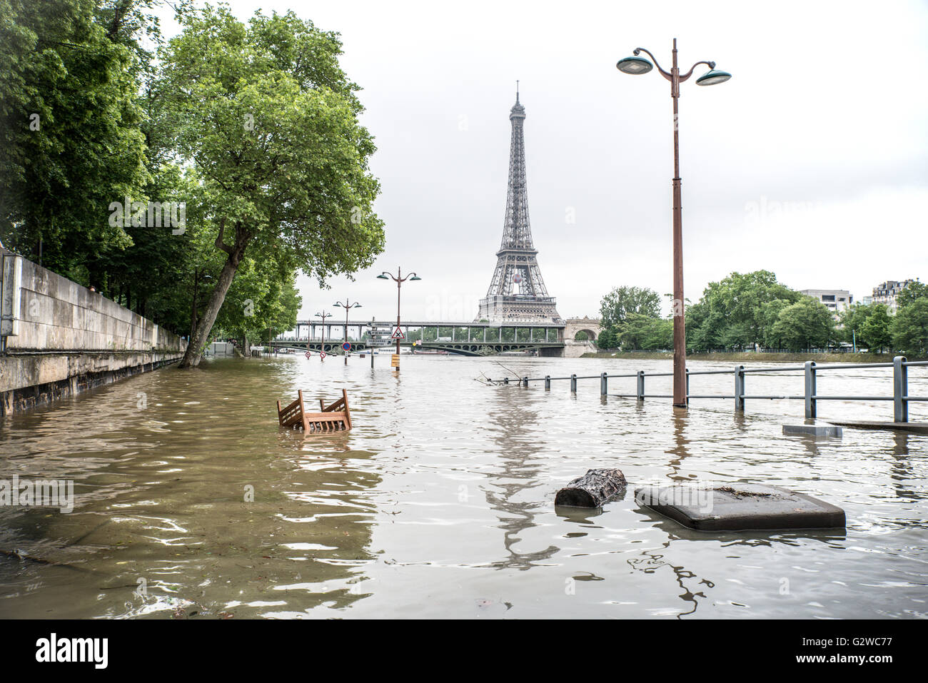 Paris, France. 03rd June, 2016. Flood of the Seine in Paris - Spring ...