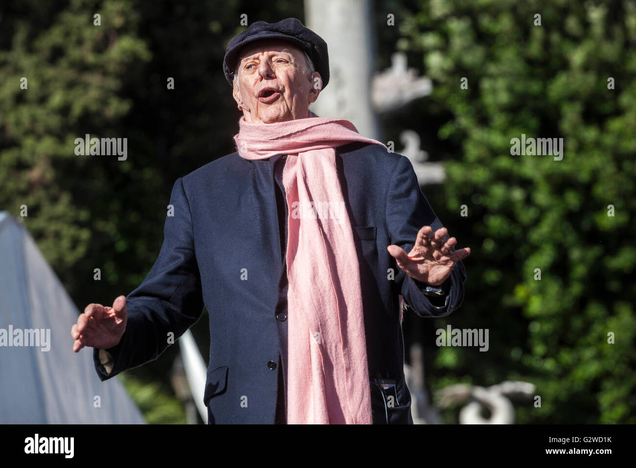 Rome, Italy. 03rd June, 2016. Italian actor Dario Fo attends the ...