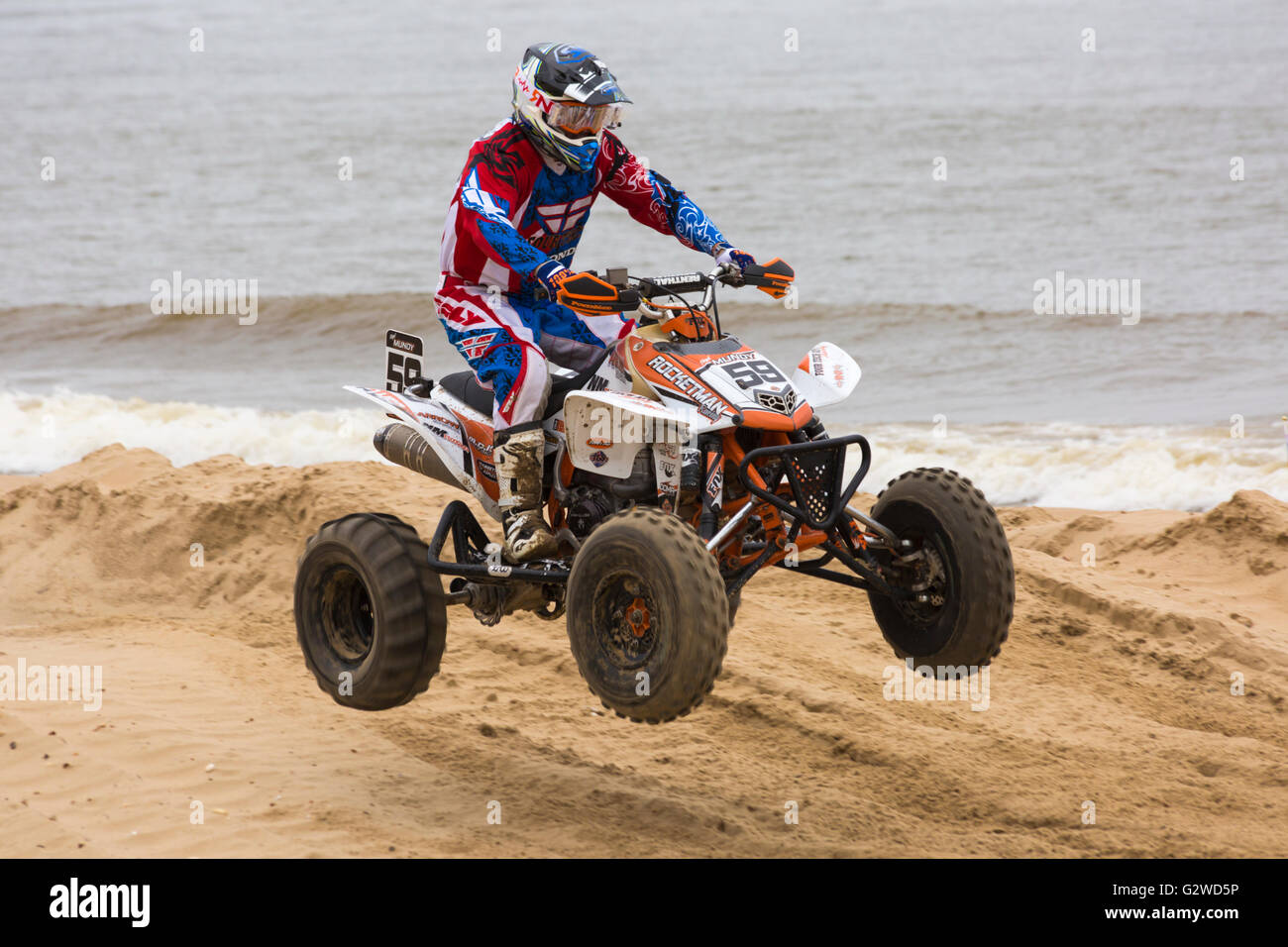 Bournemouth, UK 3 June 2016. BXUK championship racing - quad bikes race ...