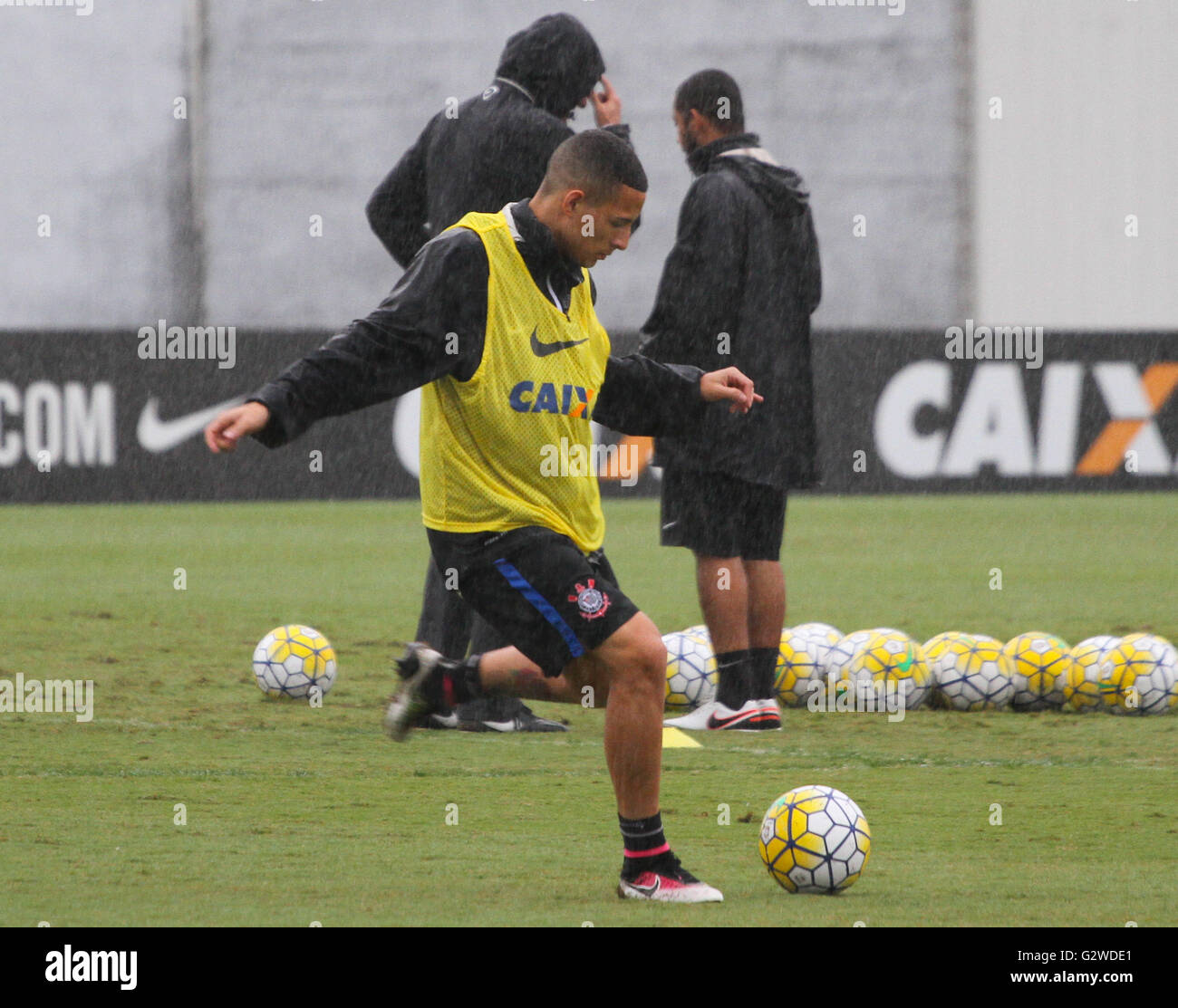 SAO PAULO, Brazil - 06/03/2016: TRAINING CORINTHIANS - Arana during ...