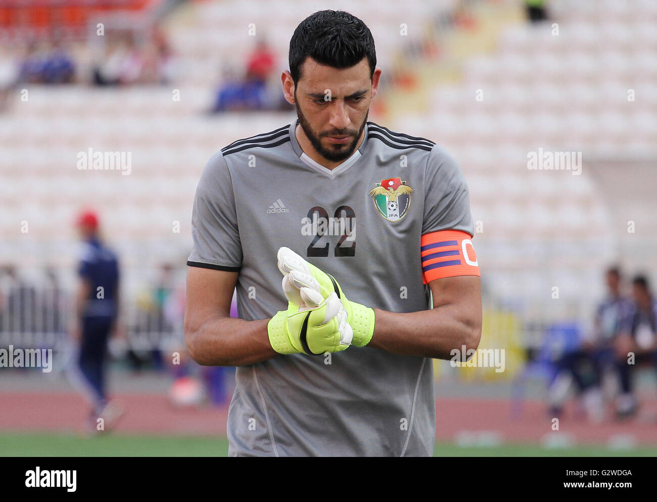 Bangkok, Thailand. 03rd June, 2016. Mutaz Alfityani goal keeper of ...