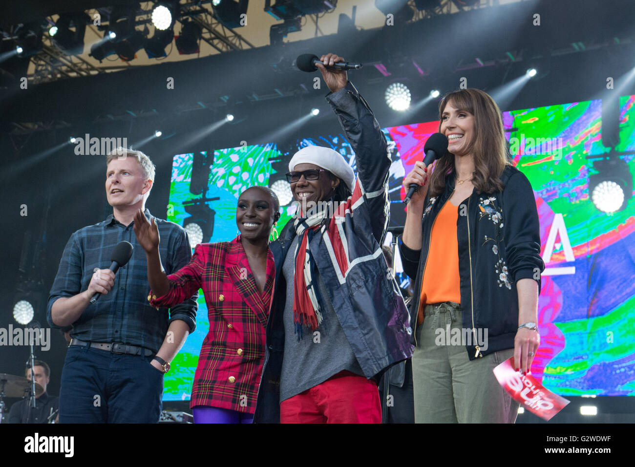 Eden Project. Cornwall. UK. 3rd June 2016. Seen here Laura Mvula, Nile ...