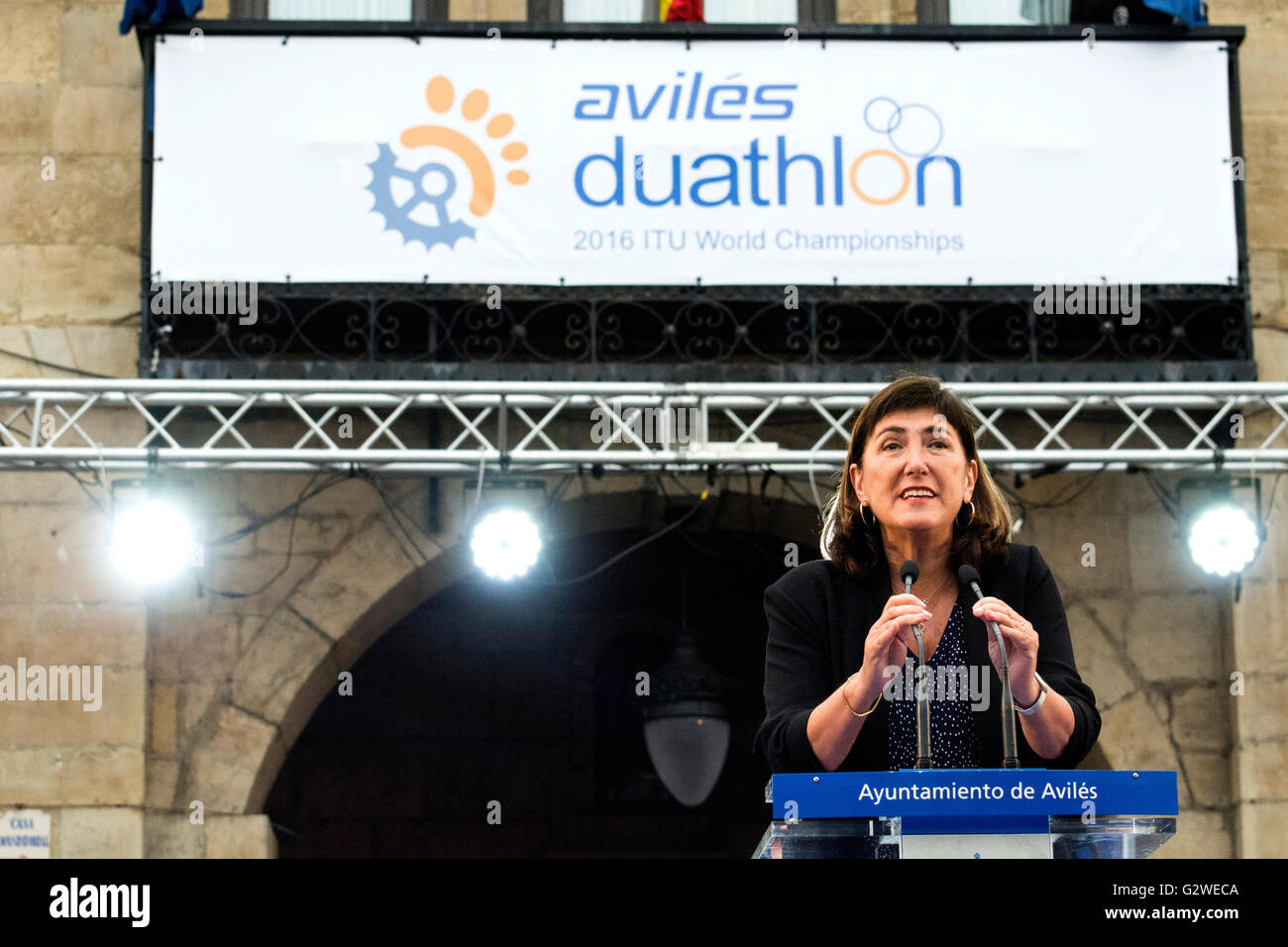 Aviles, Spain. 3rd June, 2016. Marisol Casado, President of ...