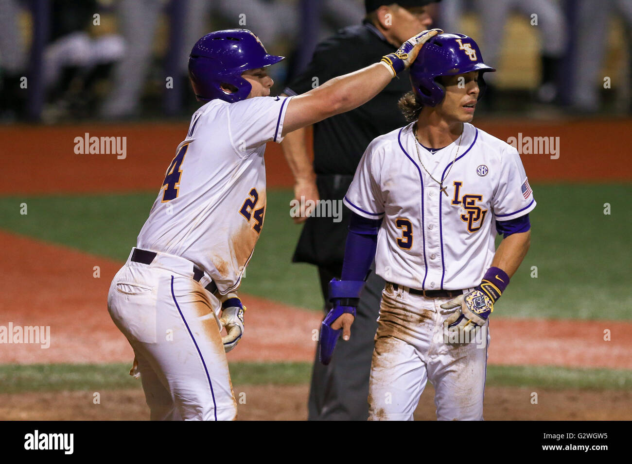 Baton Rouge, LA, USA. 03rd June, 2016. LSU Tigers outfielder Beau ...