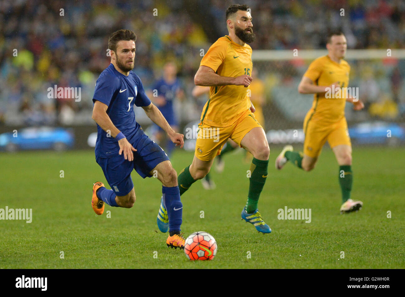 ANZ Stadium, Sydney, Australia. 04th June, 2016. International Football ...