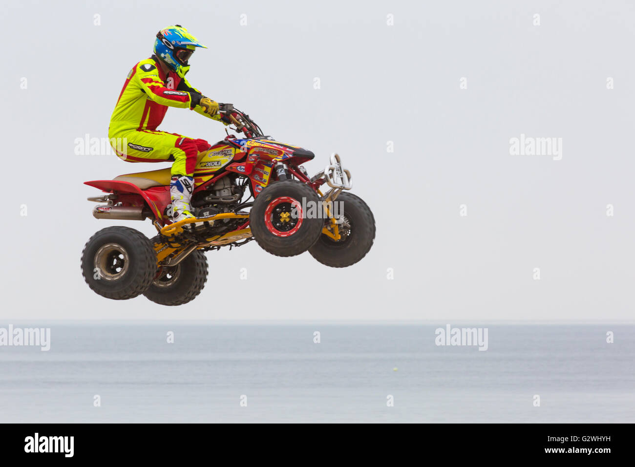 Bournemouth, UK 4 June 2016. The Australian stunt driver Kangaroo Kid ...
