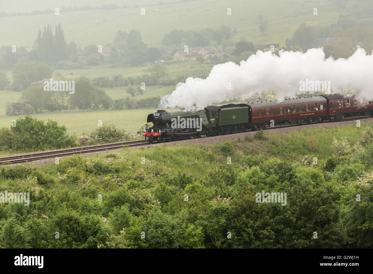 Flying Scotsman steam engine Stock Photo - Alamy