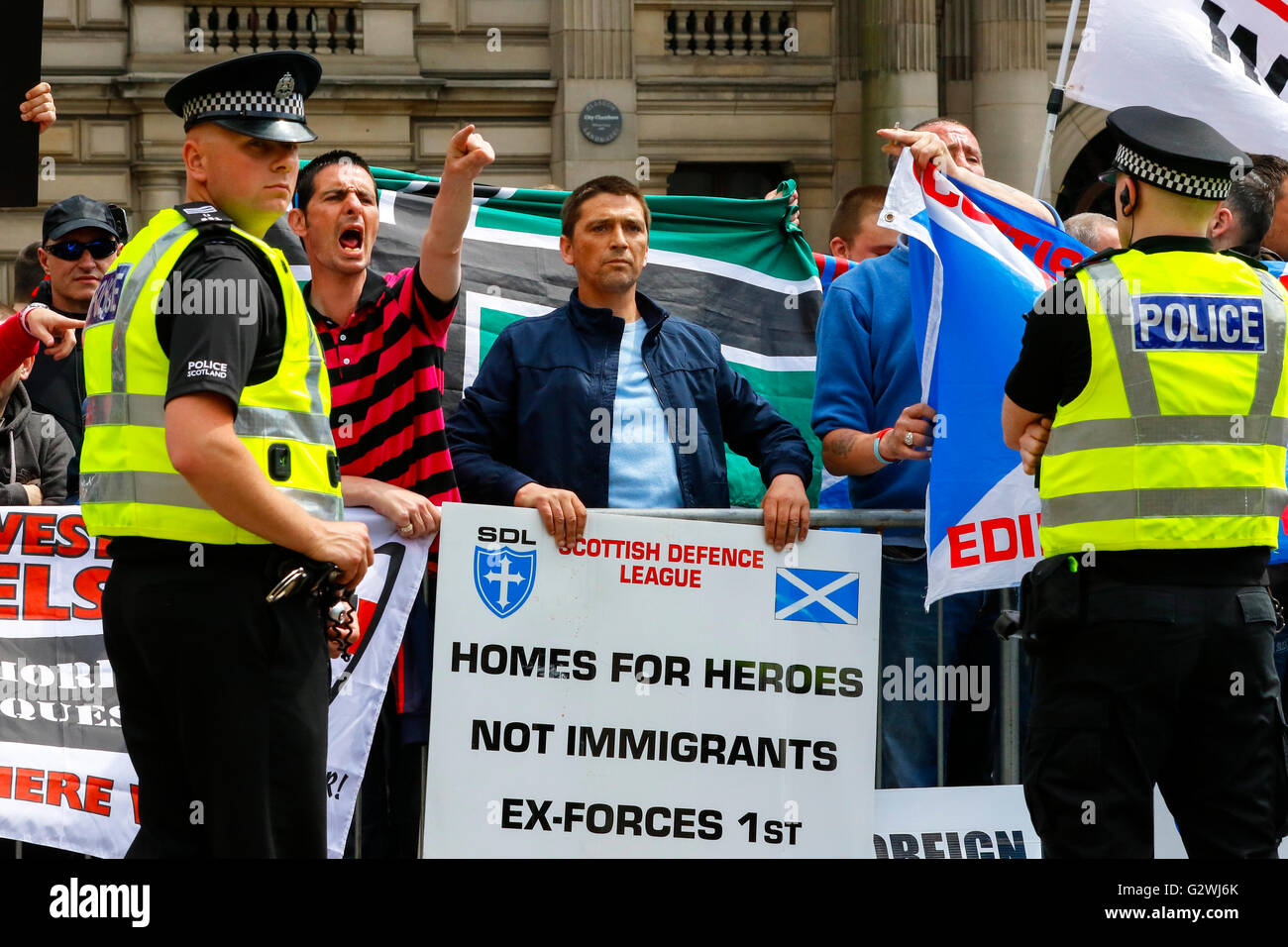 The Scottish Defence League held a rally in George Square, Glasgow ...