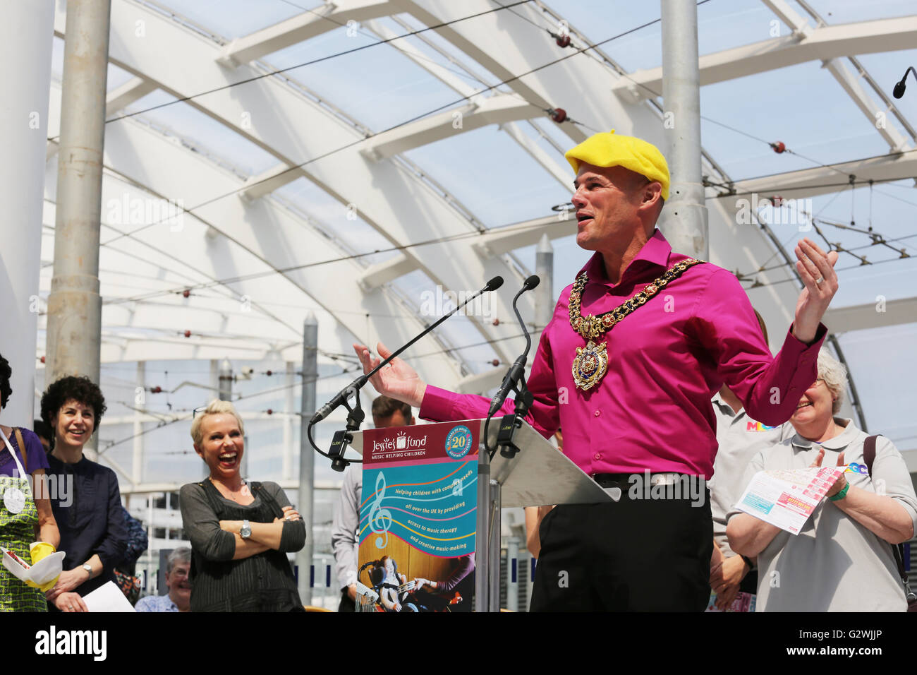 Manchester, UK. 04th June, 2016. Lord Mayor Carl Austin-Behan pays ...