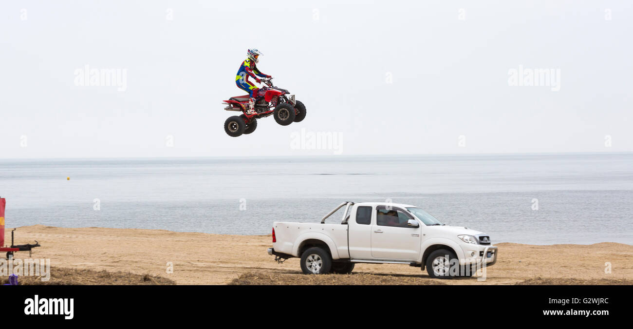 Bournemouth, UK 4 June 2016. The Australian stunt driver Kangaroo Kid ...