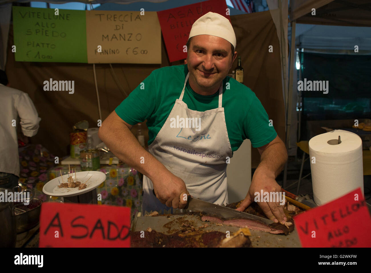 Turin, Italy-June 4: International Street Food, fair dedicated food ...
