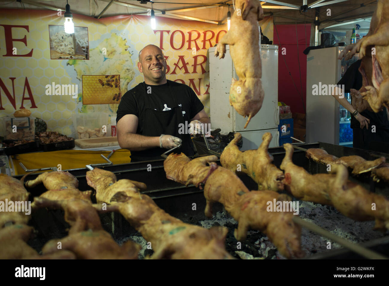 Turin, Italy-June 4: International Street Food, fair dedicated food ...
