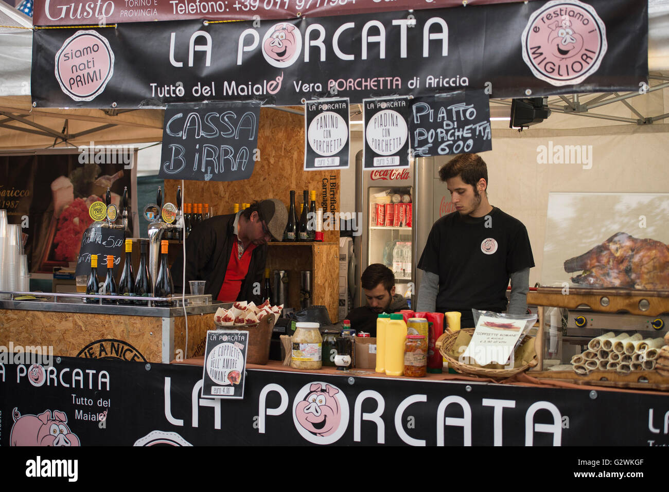 Turin, Italy-June 4: International Street Food, fair dedicated food ...