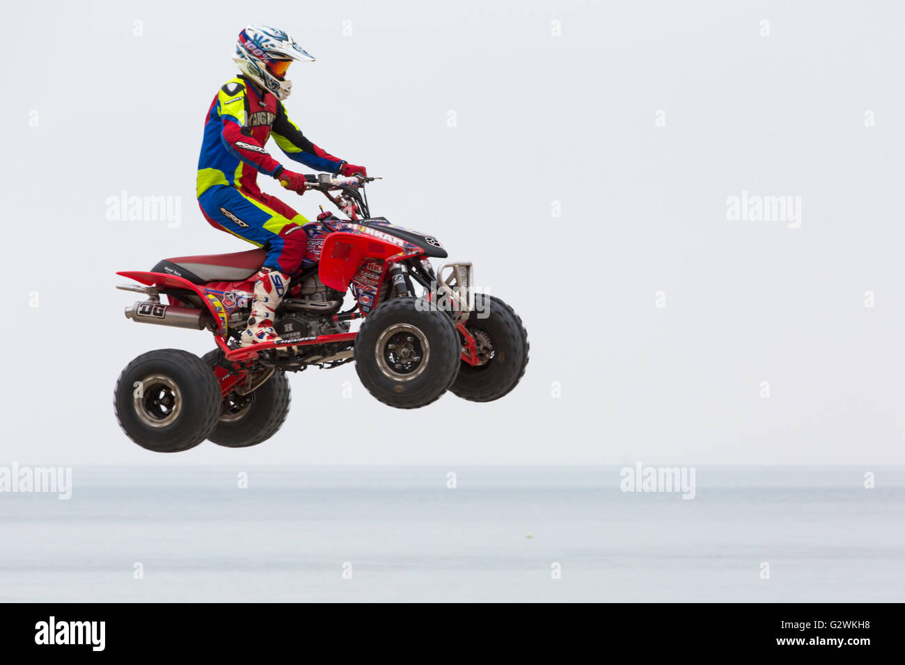 Bournemouth, UK 4 June 2016. The Australian stunt driver Kangaroo Kid ...