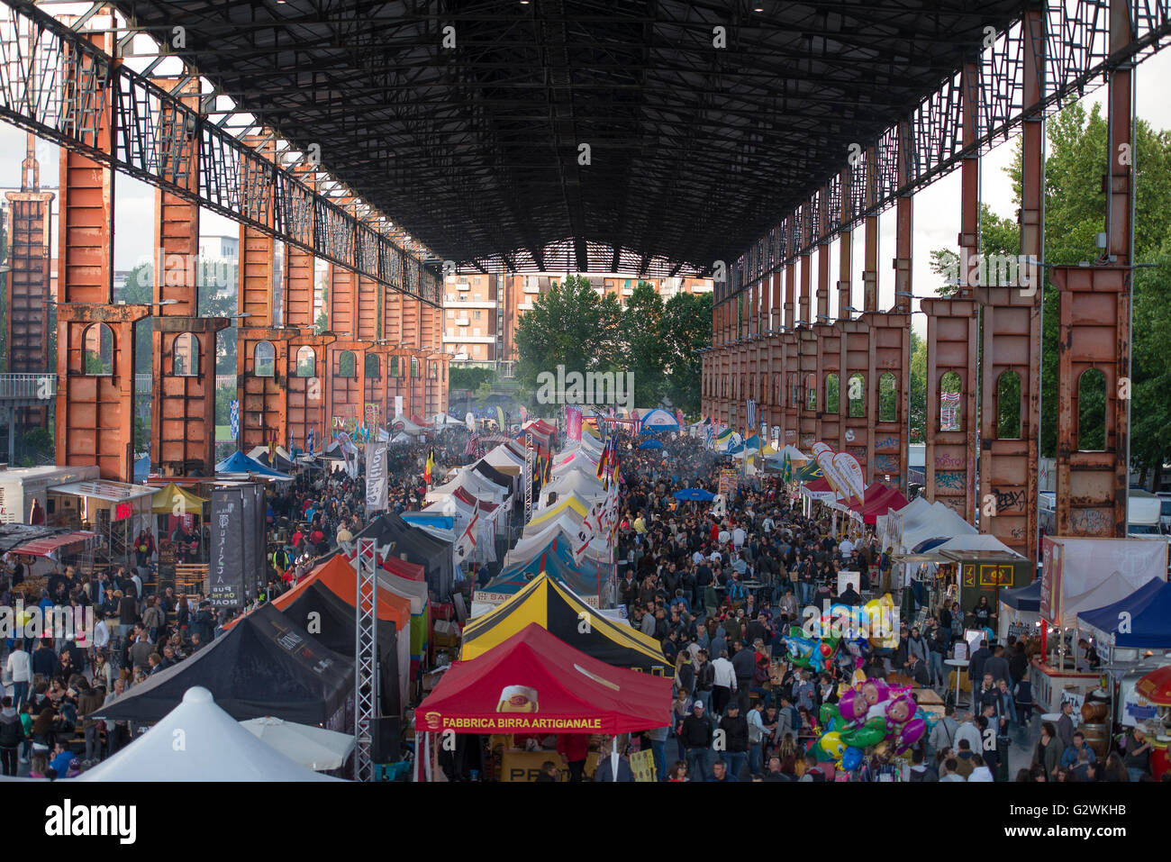 Turin, Italy-June 4: International Street Food, fair dedicated food ...