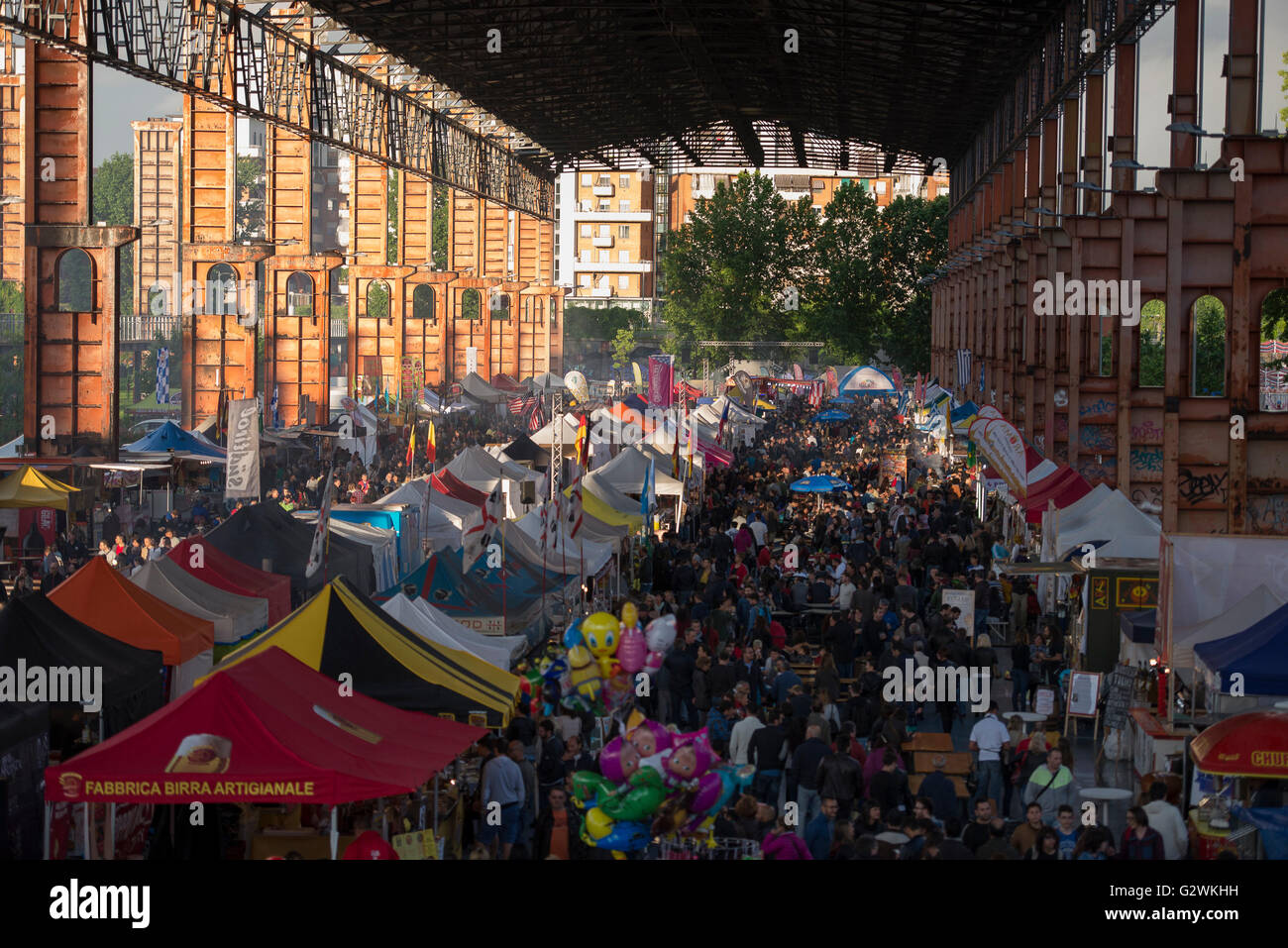 Turin, Italy-June 4: International Street Food, fair dedicated food ...