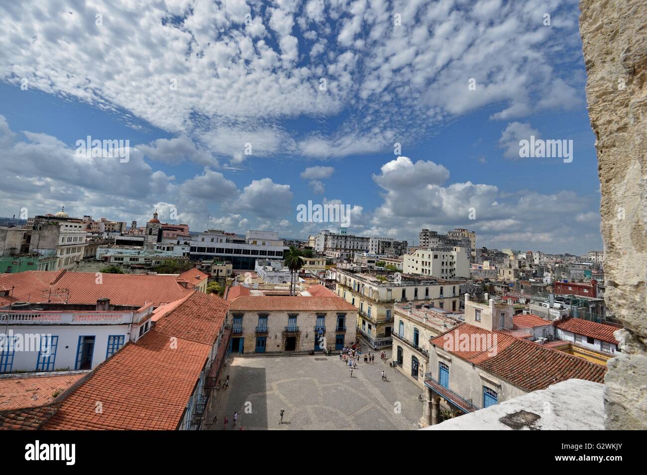 Havana, Havana, Cuba. 18th May, 2016. View from the bell tower of ...