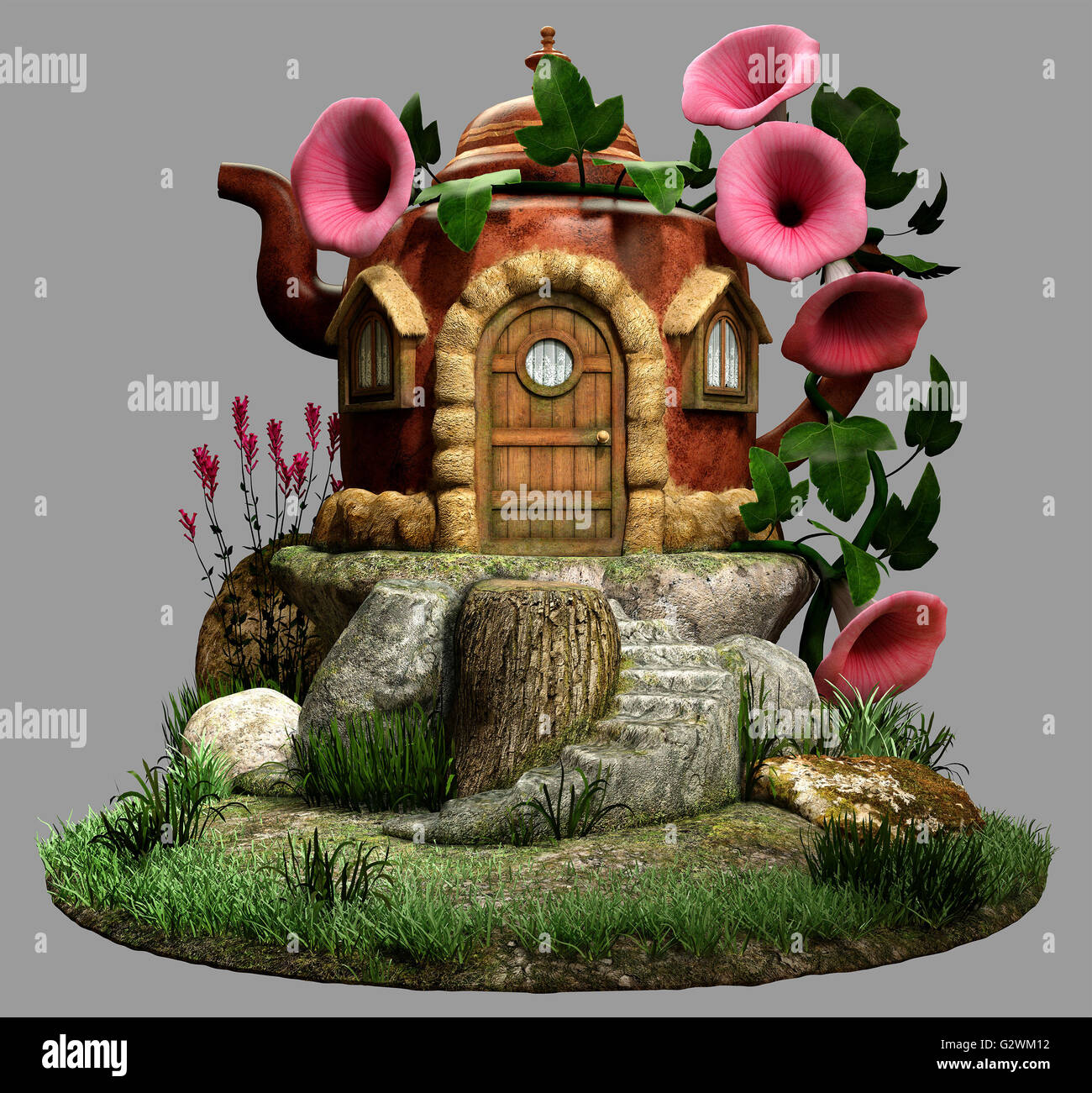 Fairy tea pot house Stock Photo - Alamy