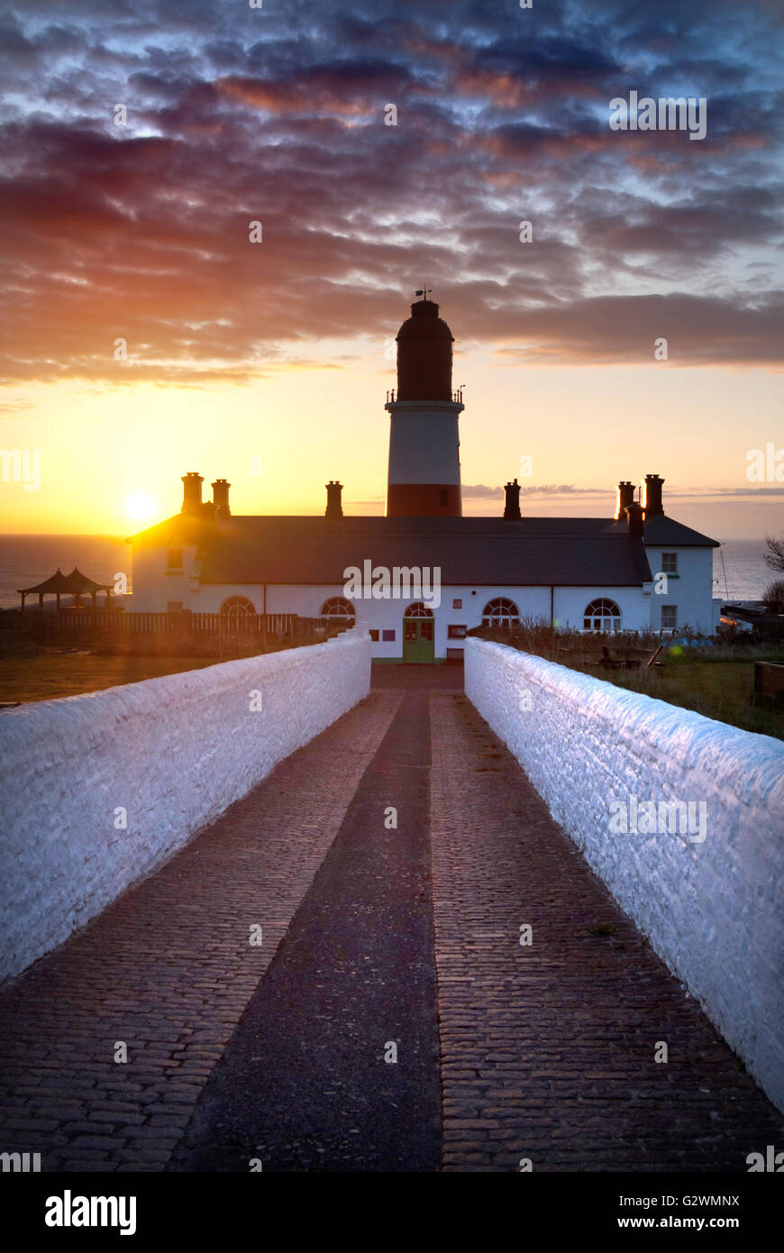 Souter Lighthouse at dawn Stock Photo - Alamy