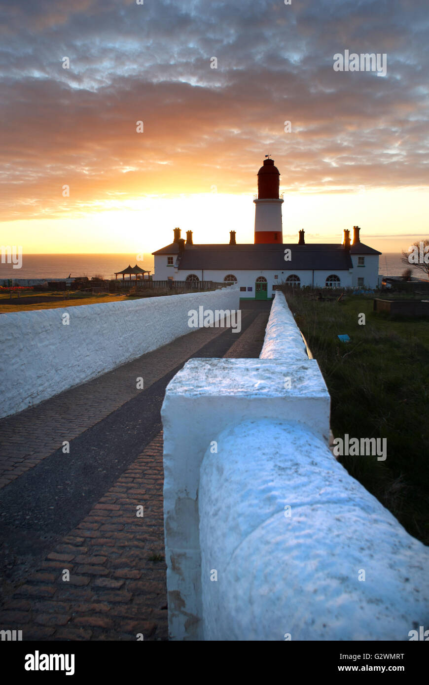 Souter Lighthouse at dawn Stock Photo - Alamy