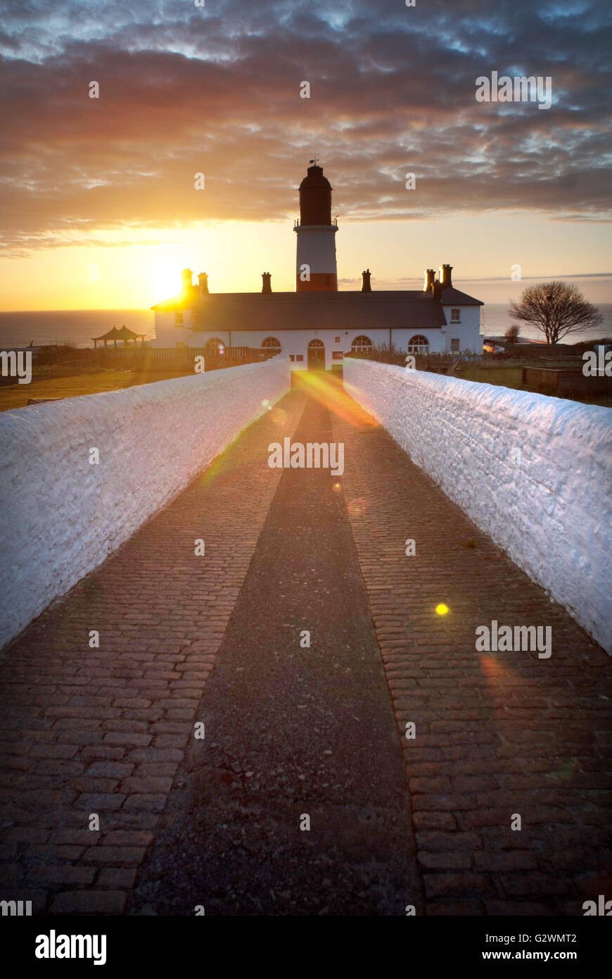 Souter Lighthouse at dawn Stock Photo - Alamy