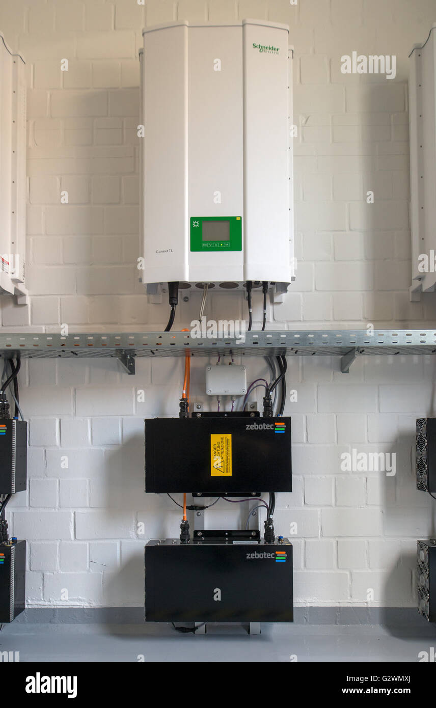 Berlin, Germany, batteries of Fa. Zebotec for energy storage Stock ...