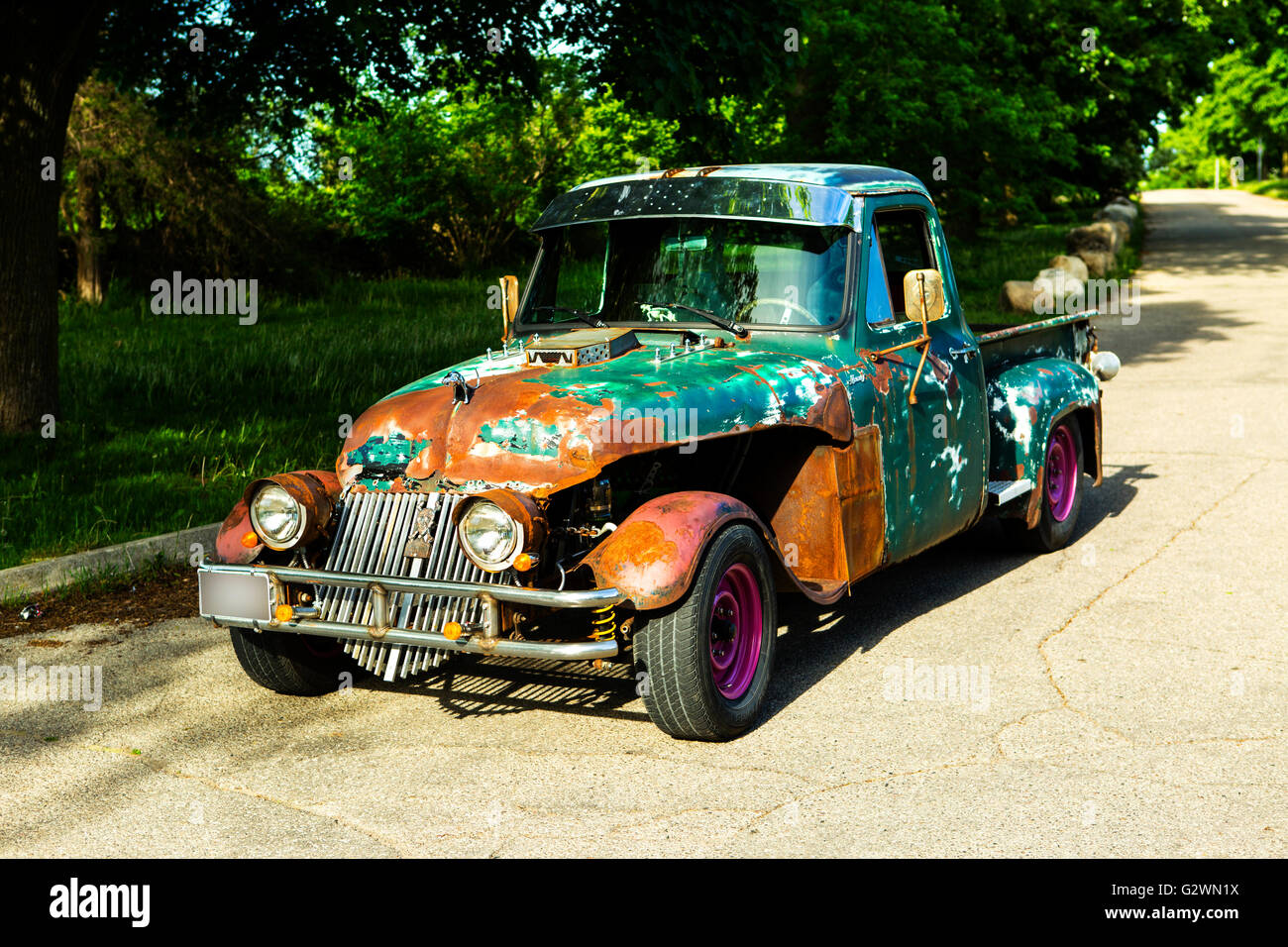 1954 Mercury M-100 Rat Rod Pickup Truck Stock Photo - Alamy
