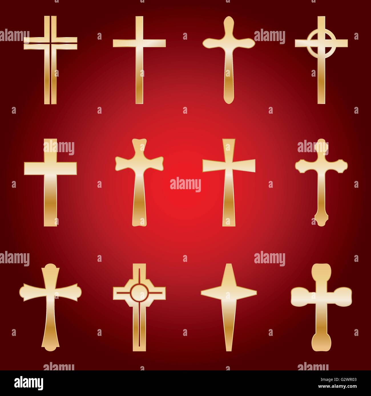 12 crosses Stock Vector Images - Alamy