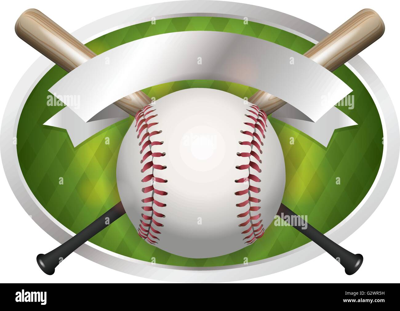 An illustration of a baseball and bat banner. Room for copy. Vector EPS ...
