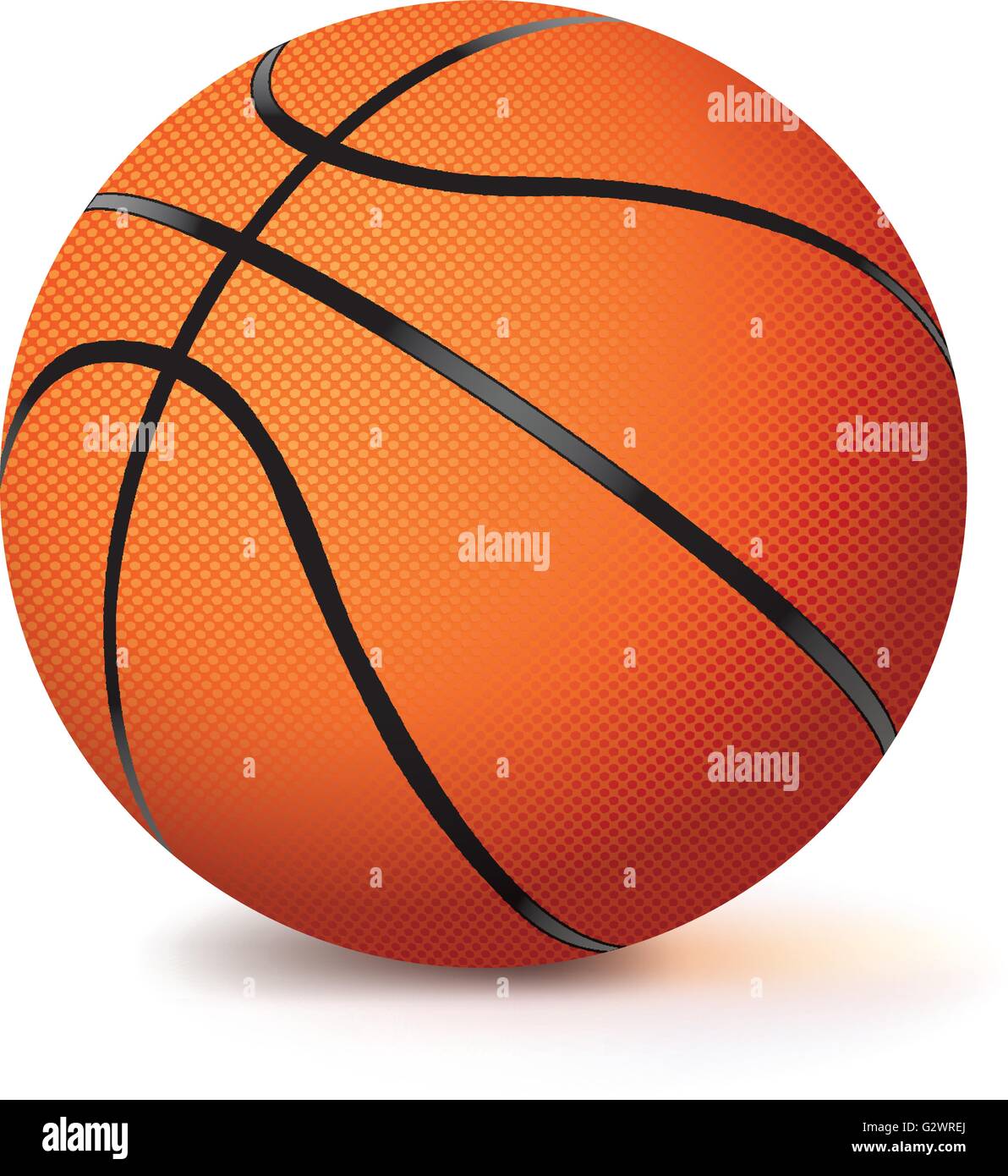 A vector basketball isolated on a white background. EPS 10. Gradient ...