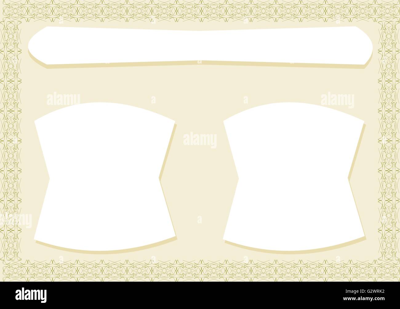 Background or template document, empty, with space in blank, curved ...