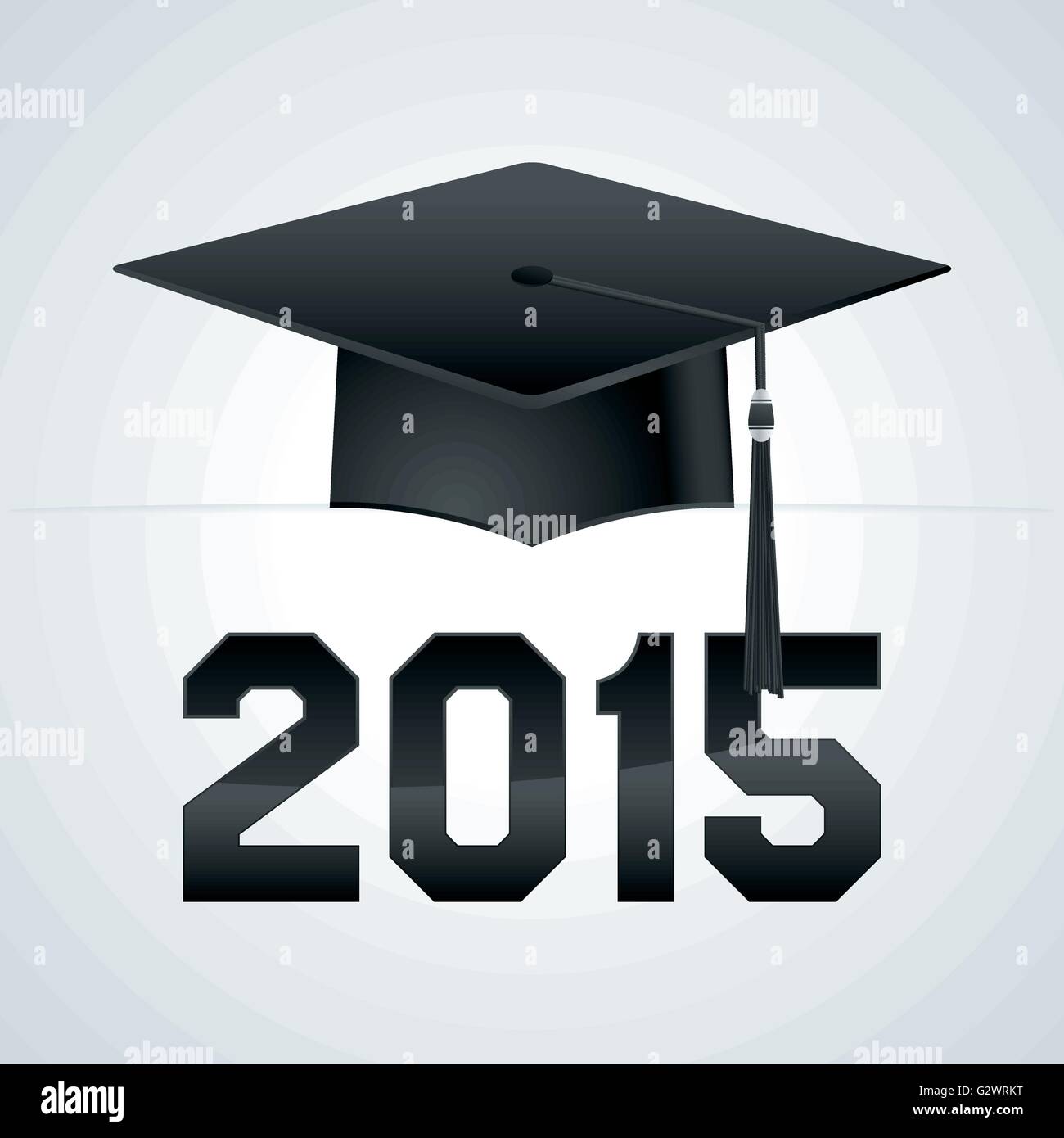 A class of 2015 graduation cap theme illustration. Vector EPS 10 ...