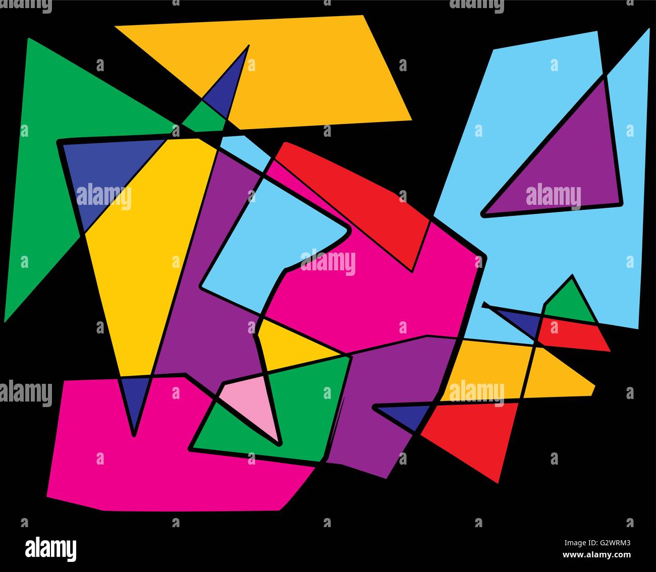 A colorful abstract cubism illustration background. Vector EPS 10 ...
