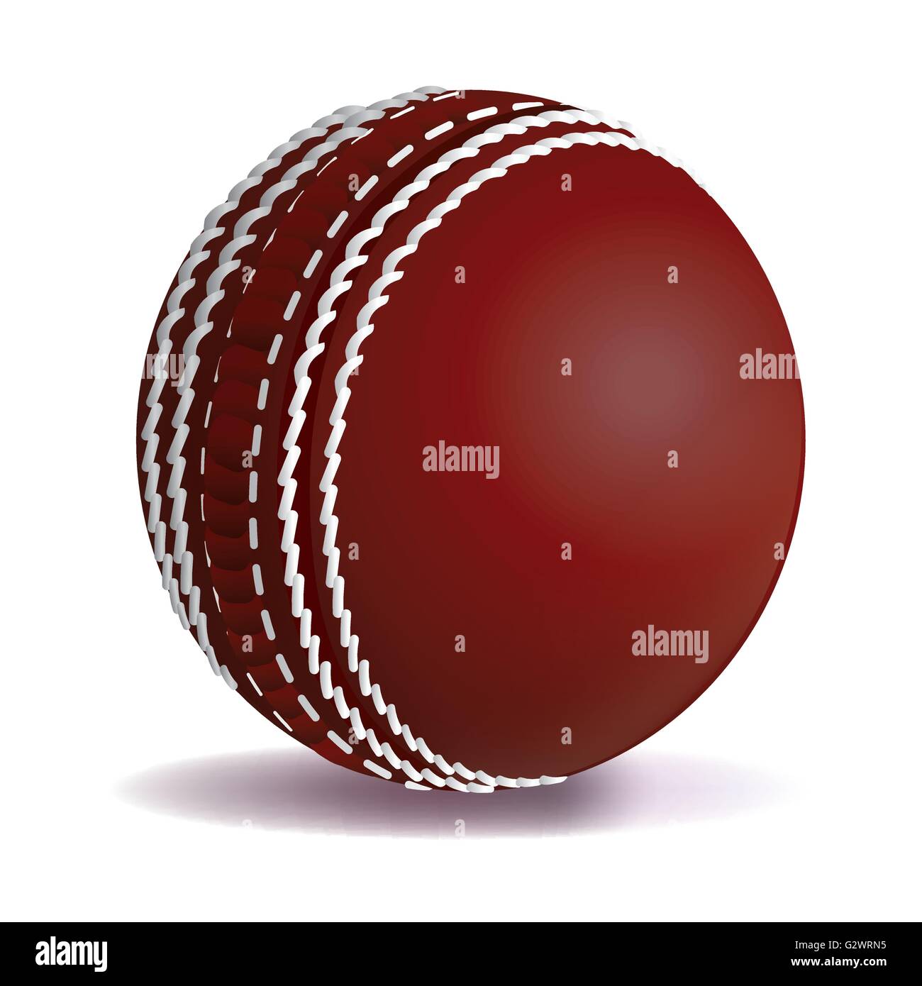 A realistic cricket ball illustration isolated on a white background ...