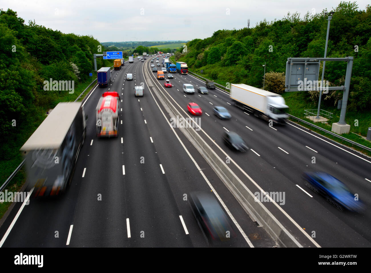 Four Lane Motorway High Resolution Stock Photography and Images - Alamy