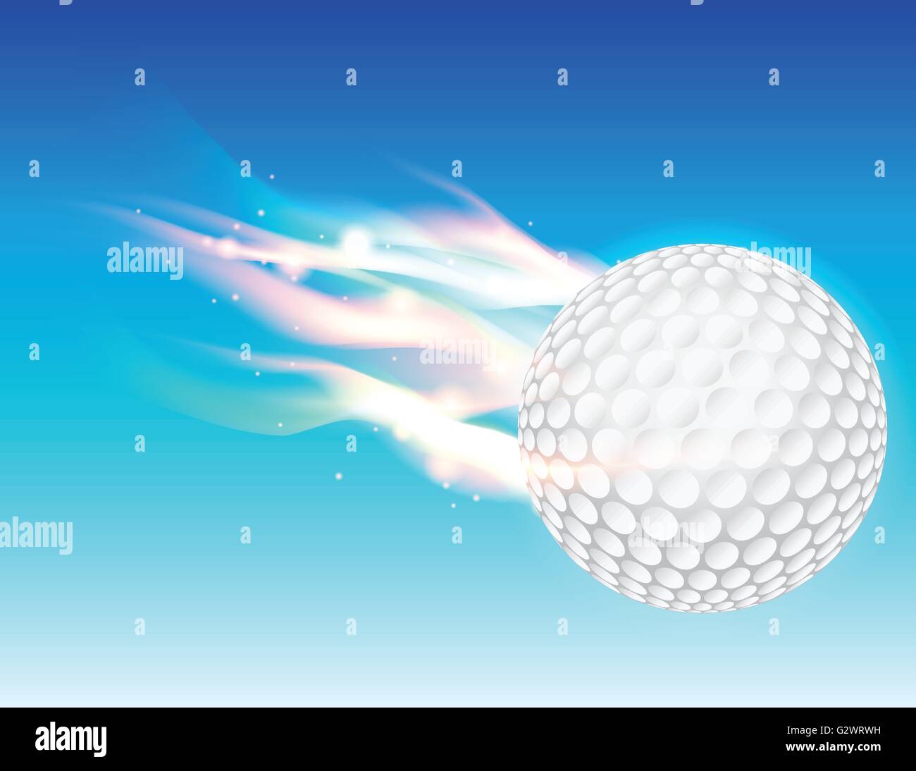 A flaming golf ball flying in the sky. Vector EPS 10 available. EPS ...