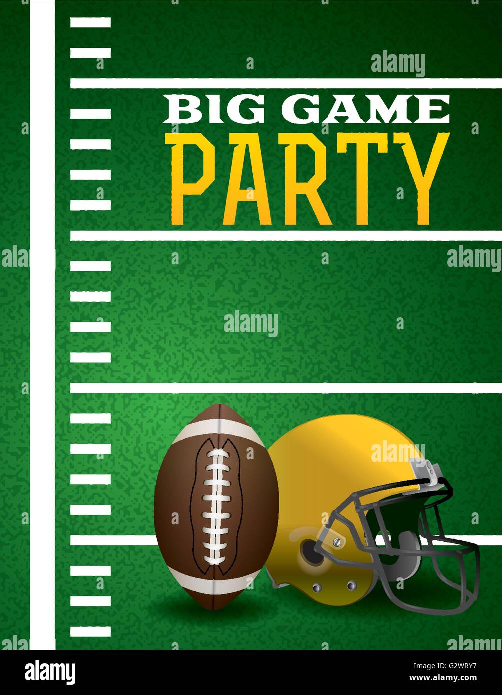 An illustration for an American Football Big Game Party. Vector EPS 10 ...