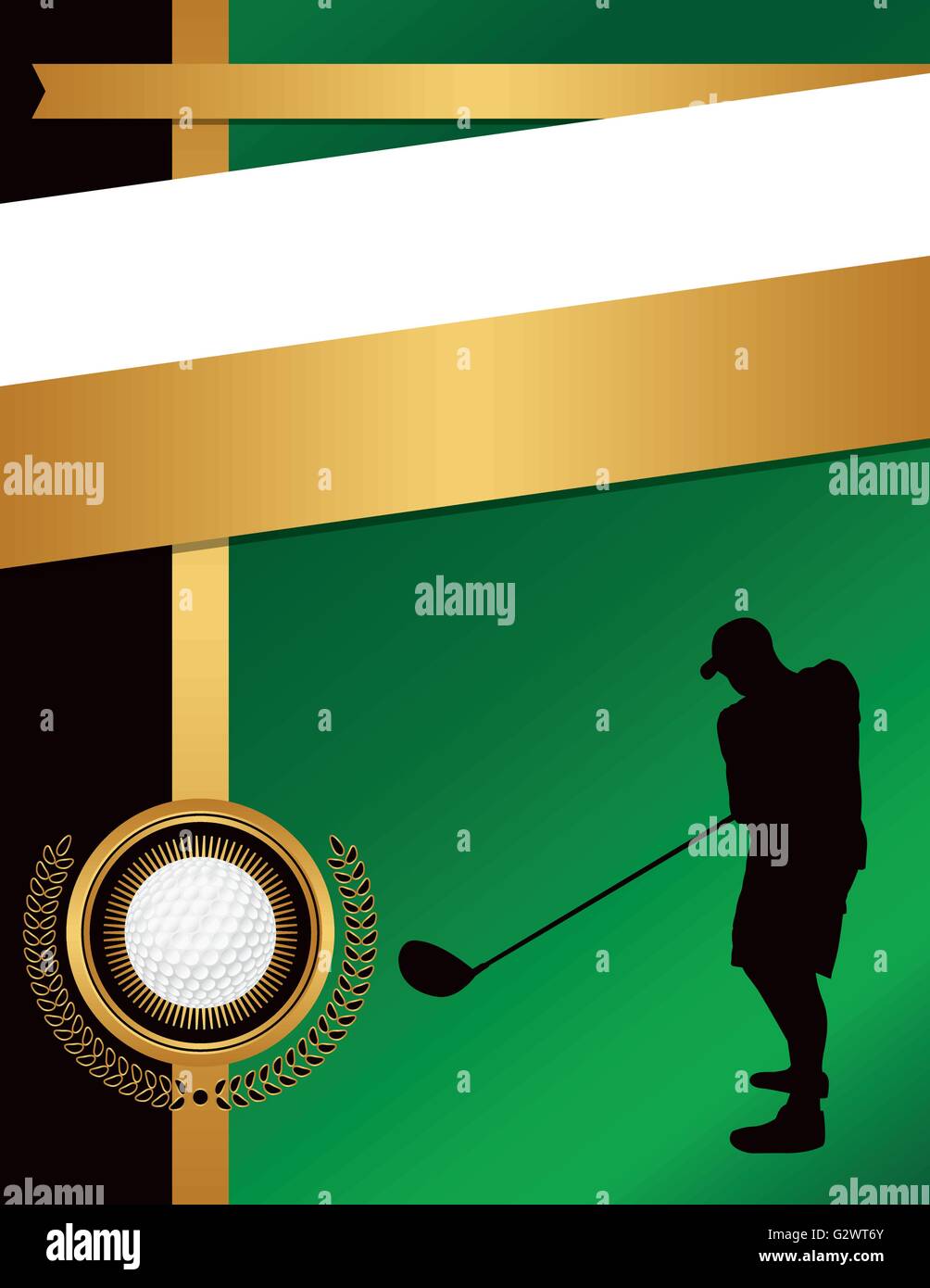 A template illustration for a golf themed event. Vector EPS 10 ...