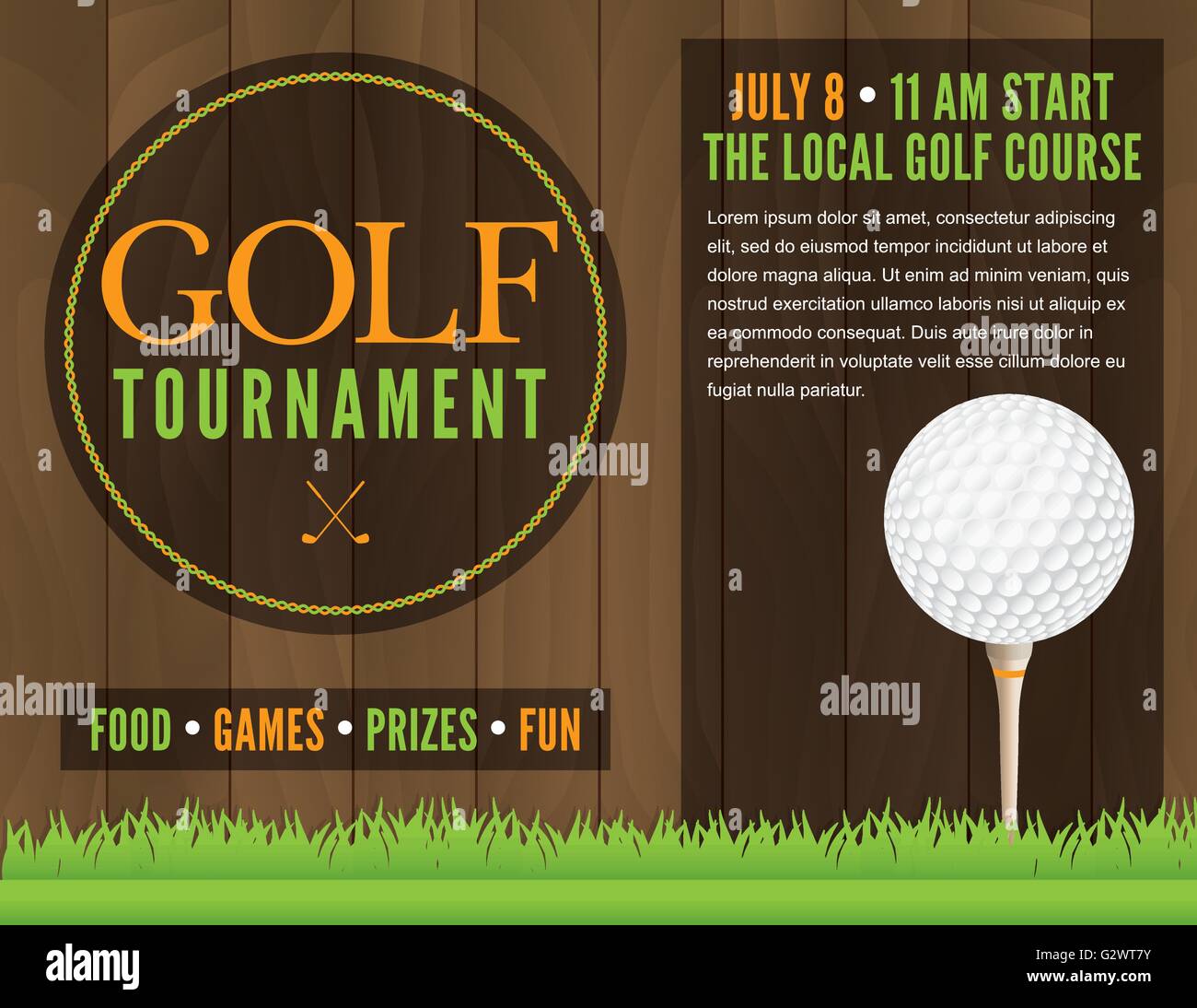 An illustration for a golf tournament. Vector EPS 10 available. EPS ...