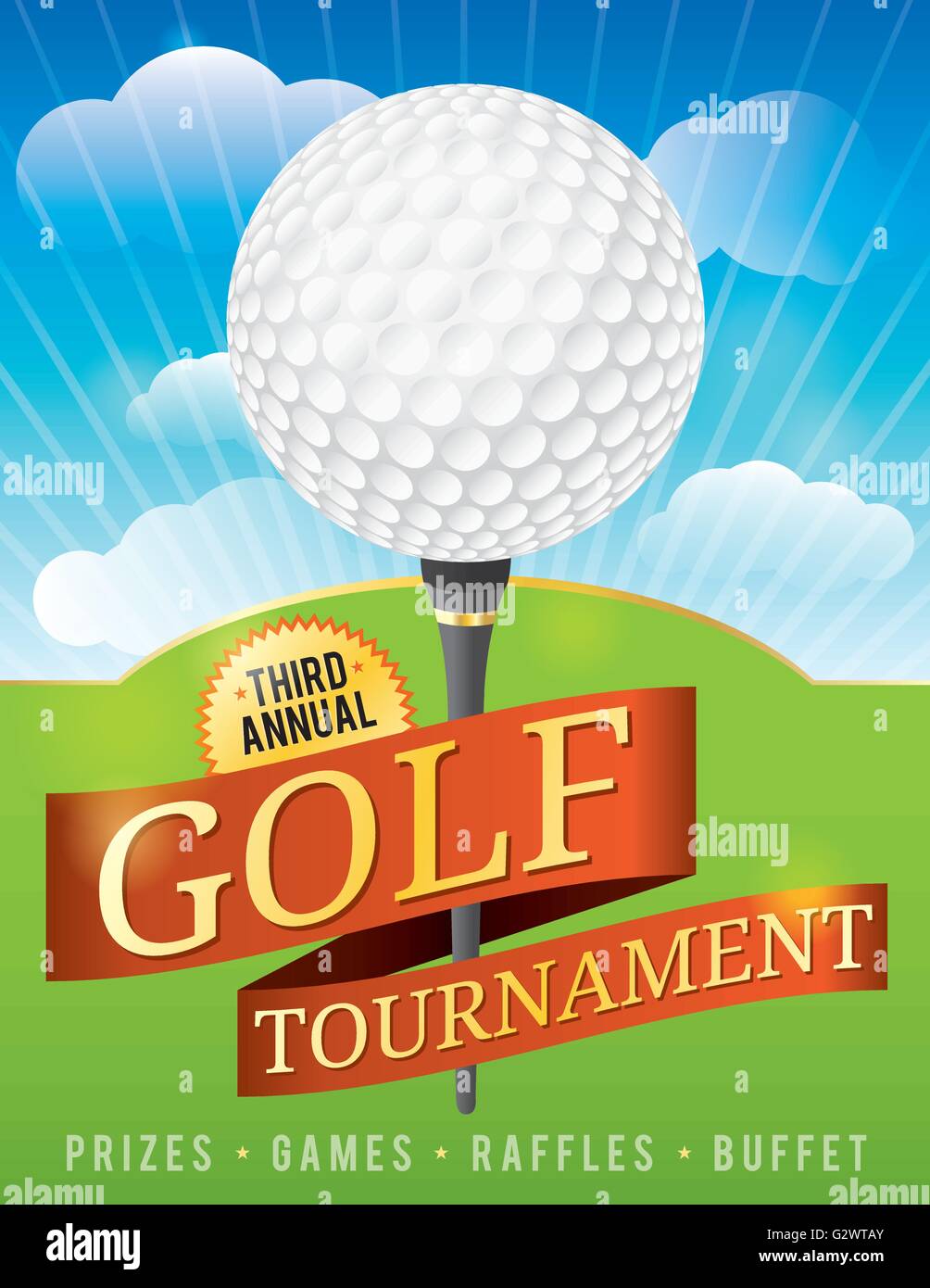 A nice design background for a golf tournament invitation or various ...