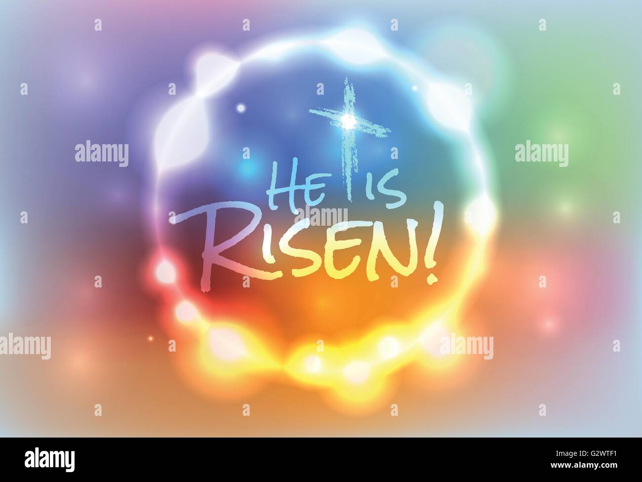An illustration for Easter Jesus has risen theme. Vector EPS 10 ...