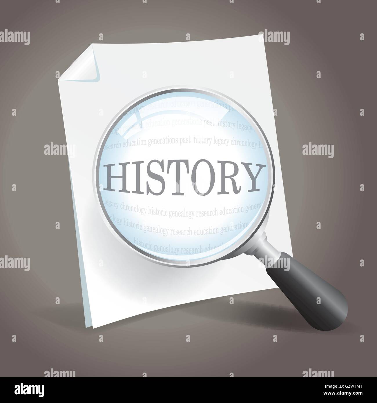 Taking a closer look at history Stock Vector Image & Art - Alamy