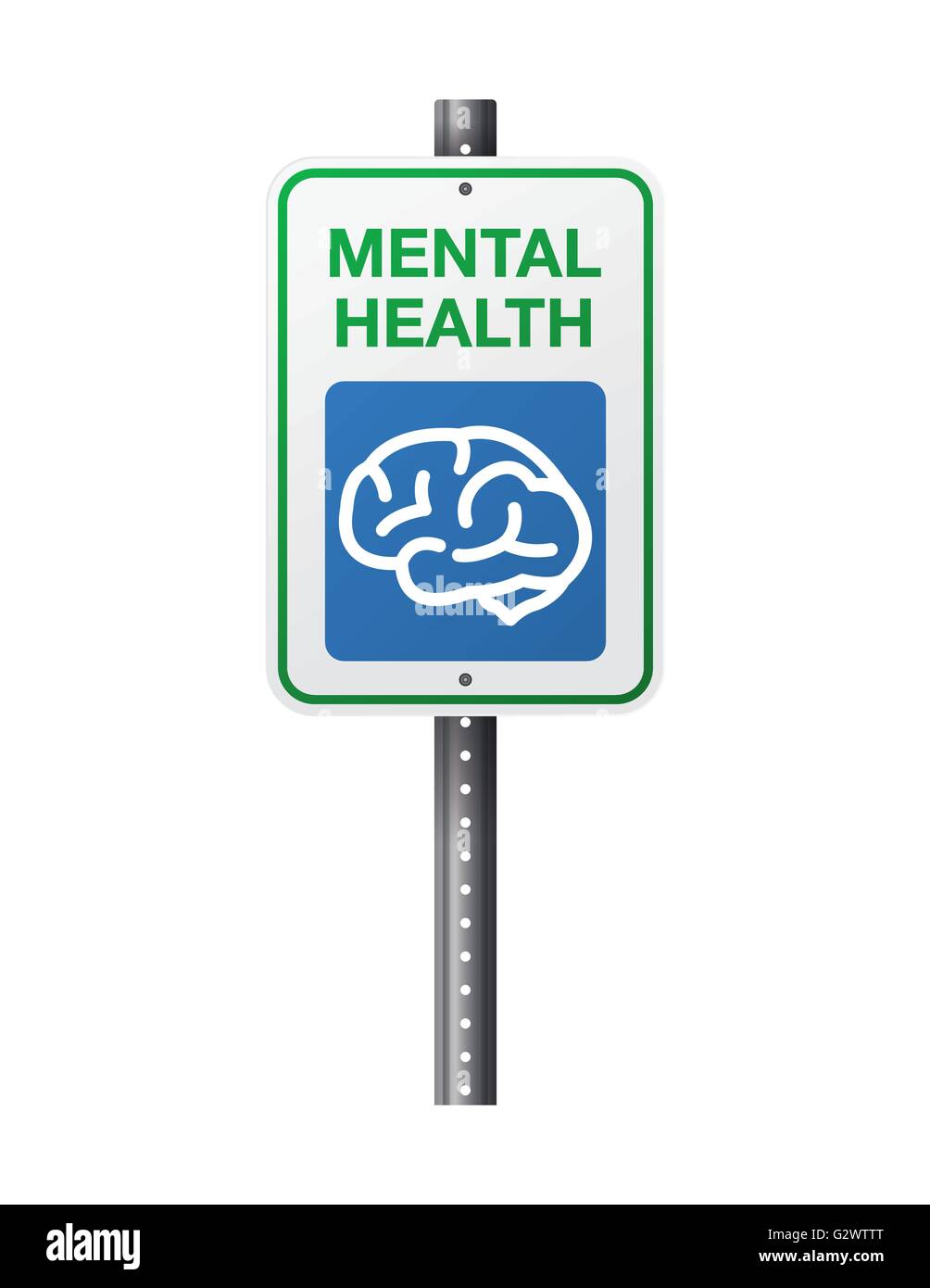 A street sign parking lot sign for Mental Health. Vector EPS 10 ...