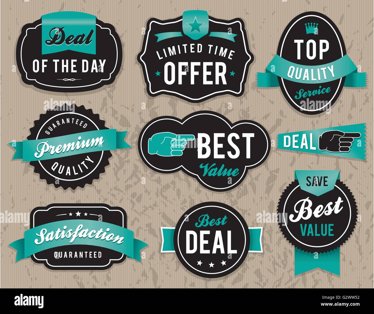Set of vector retro retail labels and badges Stock Vector Image & Art ...