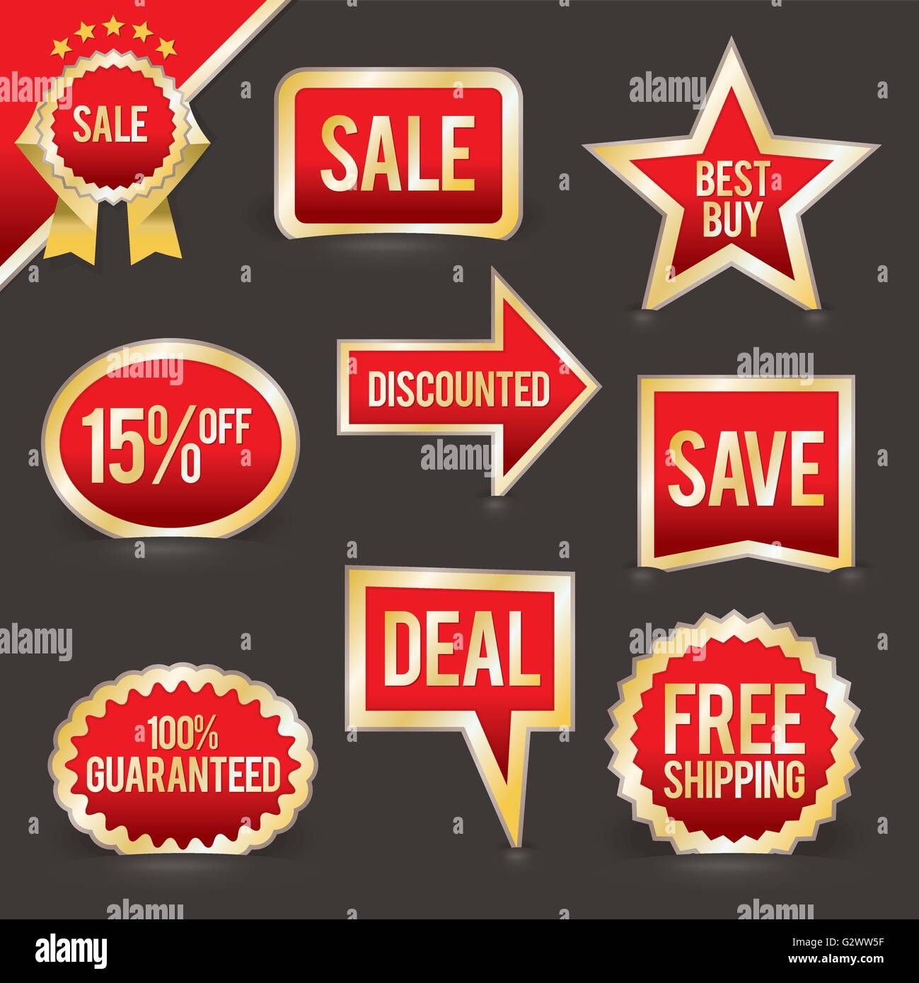 A vector set of retail badges and lebels for sales, promotions, special ...