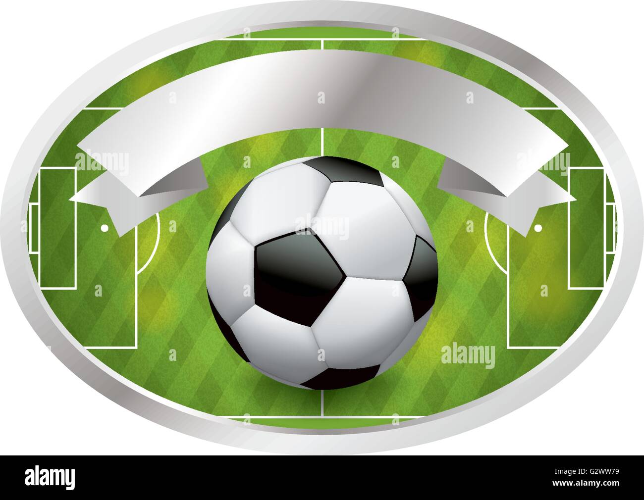 An illustration of a soccer - football badge with banner. Vector EPS 10 ...